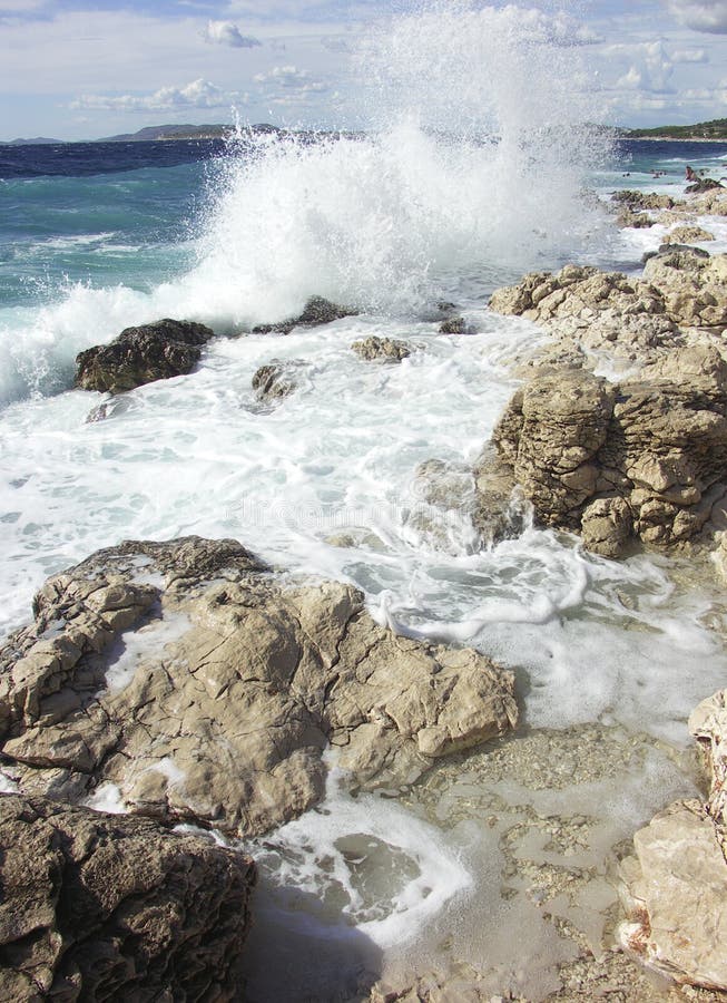 Waves stock image. Image of stump, nature, coast, water - 416545