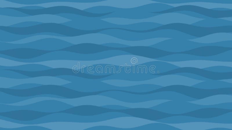Sea Waves Animation with Flat Design Stock Footage - Video of blue ...