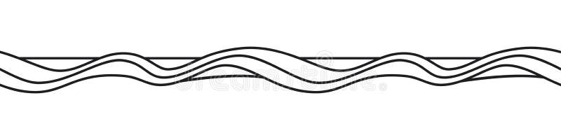 Wave border clip-art stock vector. Illustration of nautical - 210181193