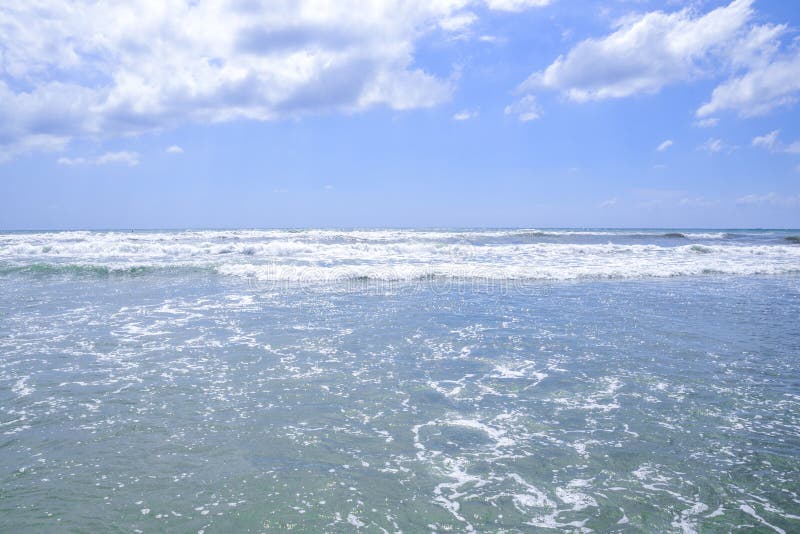 Sea Waves Break on the Sunny Beach Stock Photo - Image of waiting ...