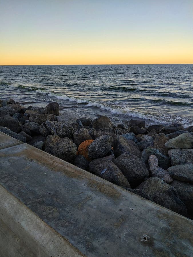 Sea Waves Breakers in As Seeb , Oman Stock Photo - Image of wave, waves ...