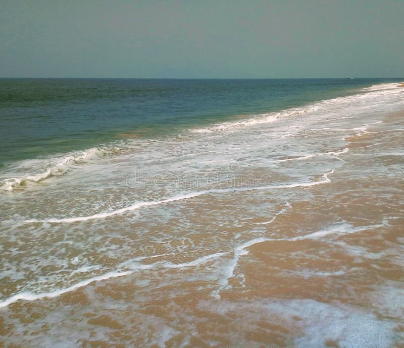 Sea Waves Coming on Beach in Kerala Stock Photo - Image of morning ...