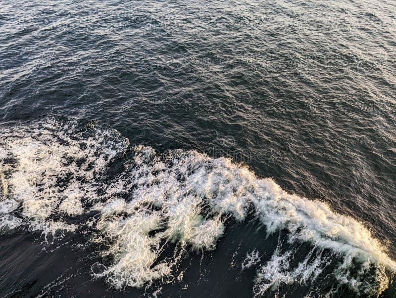 Waves Generated by the Cruise Ship Stock Photo - Image of blue, waves ...