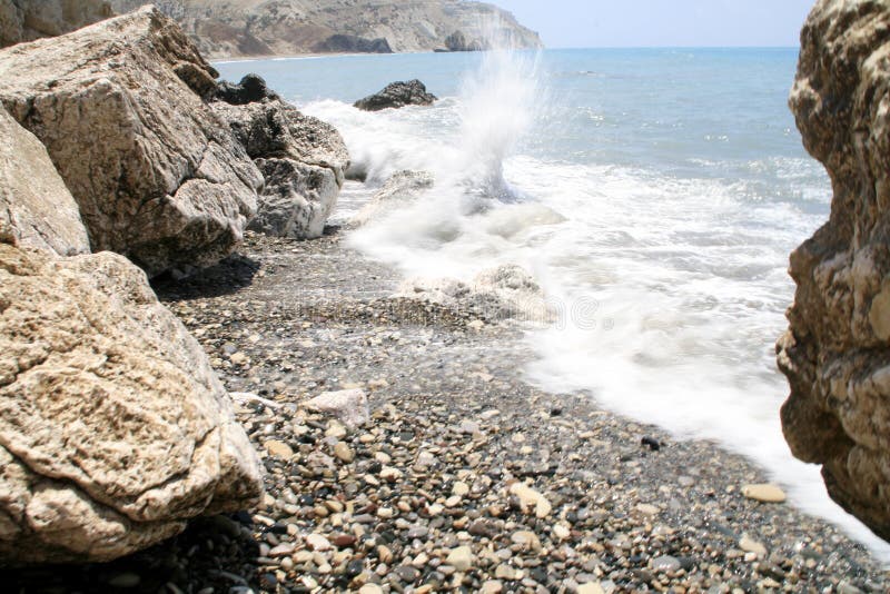 Sea waves. Cyprus stock photo. Image of foam, legendary - 14688136