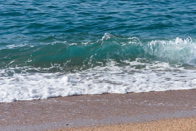 Sea waves with foam in top stock image. Image of foam - 116026465