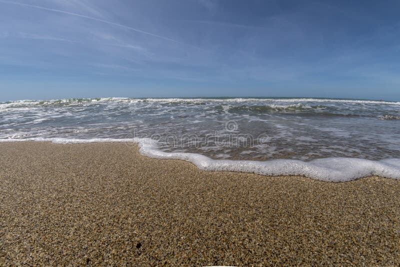 Sea with Waves in the Foreground on the Shoreline Stock Image - Image ...
