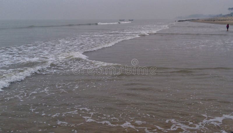 Sea Waves are Gradually Approaching the Coast Stock Image - Image of ...