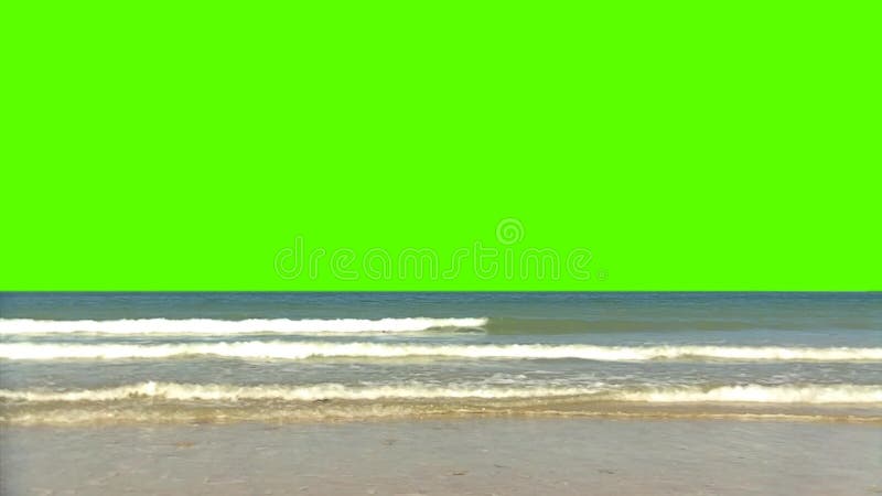 Sea and Waves on a Green Screen Background Stock Video - Video of ...