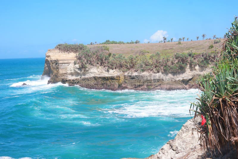 Sea Waves Greets the Rocks at the Beach Stock Image - Image of ...