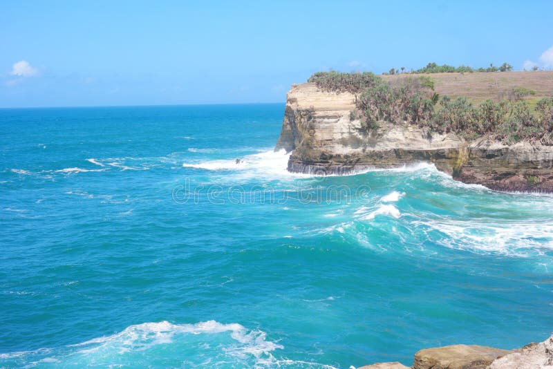 Sea Waves Greets the Rocks at the Beach Stock Image - Image of outdoors ...