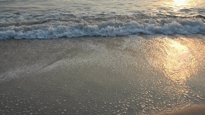 Sea Waves Hit the Beach,Light Falls on the Surface of the Sea,Beach ...