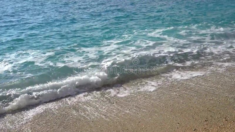 Sea Waves Hit the Beach,Light Falls on the Surface of the Sea,Beach ...