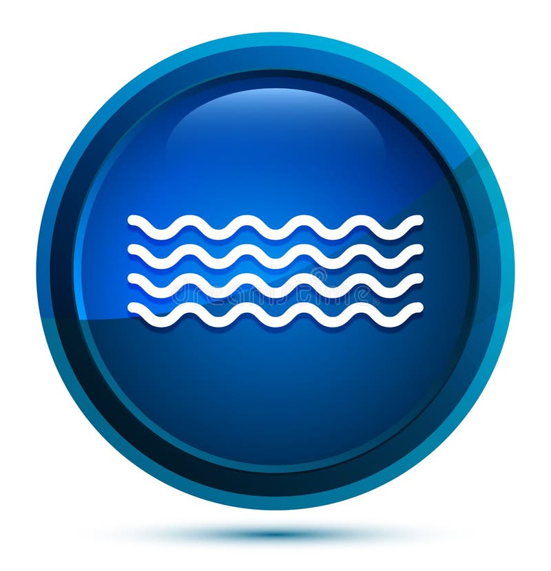Sea Waves Icon Elegant Blue Round Button Illustration Stock Vector ...