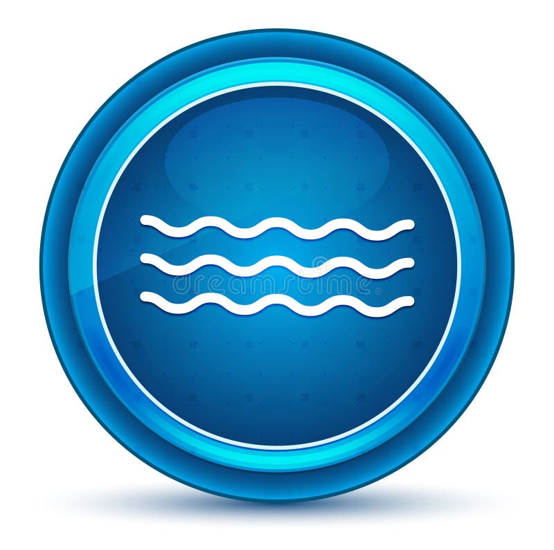 Sea Waves Icon Flat Black Round Button Vector Illustration Stock Vector ...