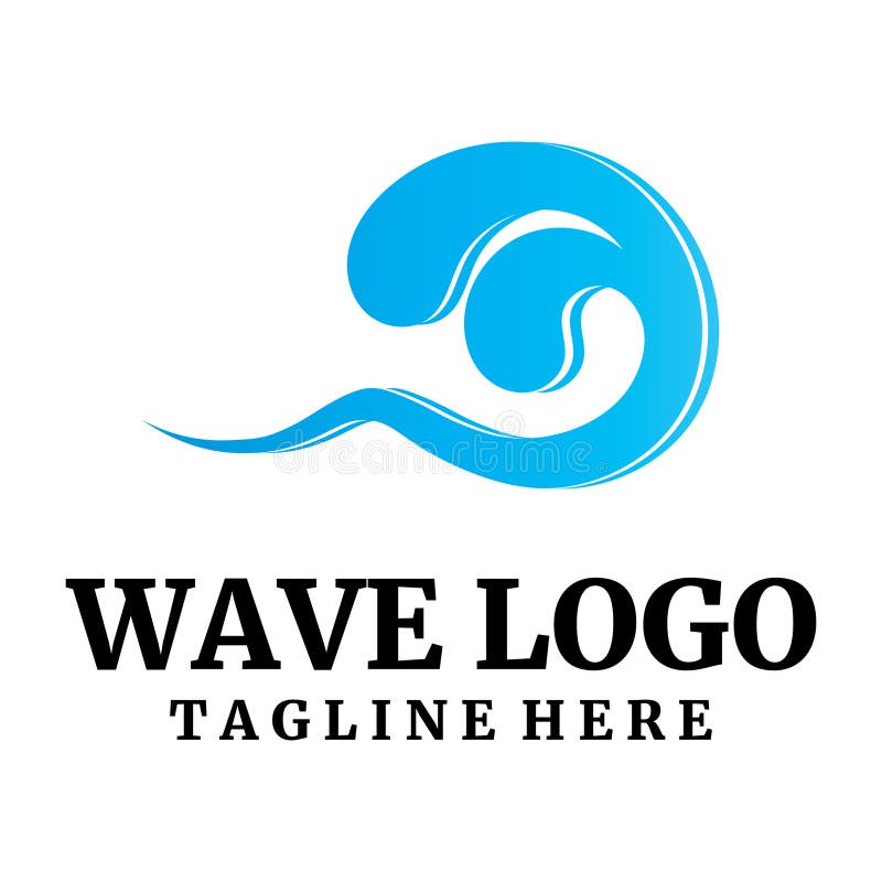 Sea waves icon logo design stock vector. Illustration of motion - 280813488