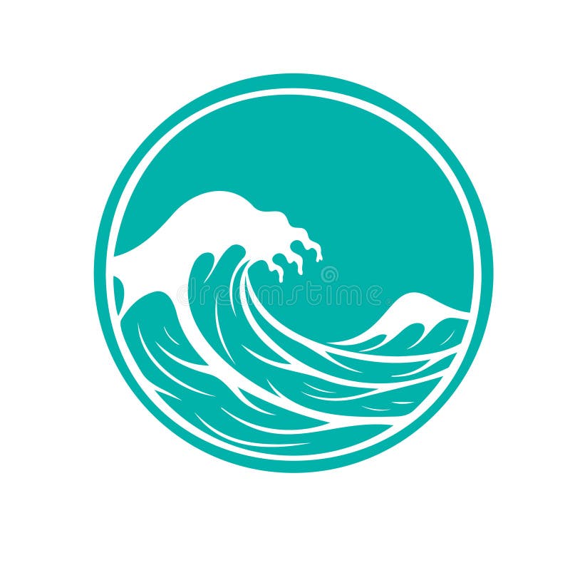Sea Waves Logo. Not AI, Vector Illustration Stock Illustration ...