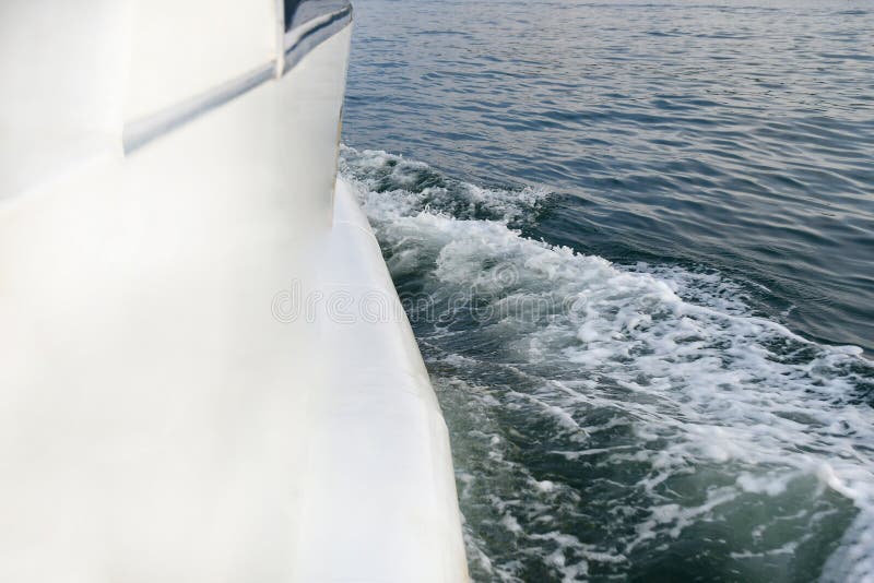 Sea Waves from a Motor Ship Going by the Sea. Summer Boat Trips Stock ...
