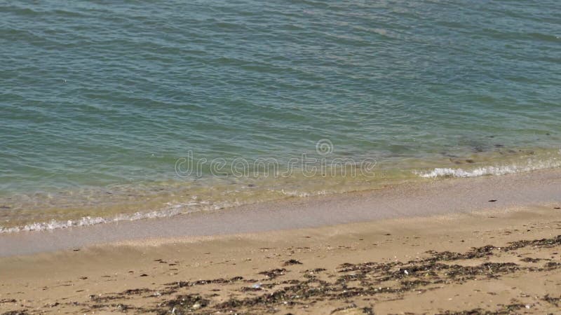 Sea Waves are Moving Quietly. Static 4K Shooting Stock Footage - Video ...