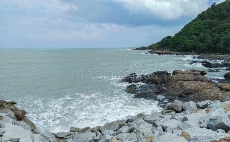 Sea waves and rocks. stock image. Image of blue, ocean - 126603357
