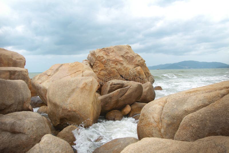 Sea Waves Roll Over the Rocks Stock Image - Image of roll, waves: 277772833