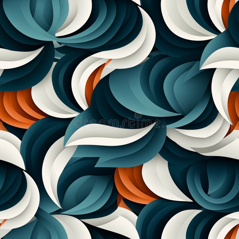 Abstract Waves. Seamless Pattern Stock Illustration - Illustration of ...