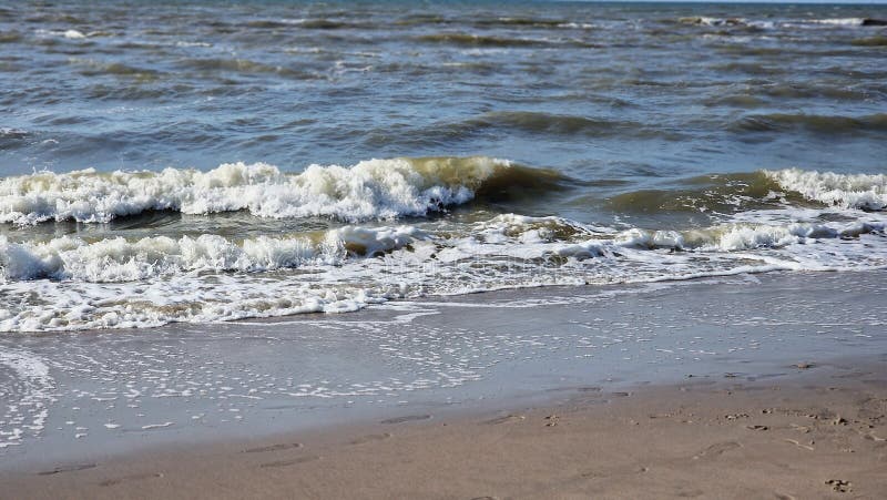Sea Waves on the Shore of the North Sea. Stock Photo - Image of ...