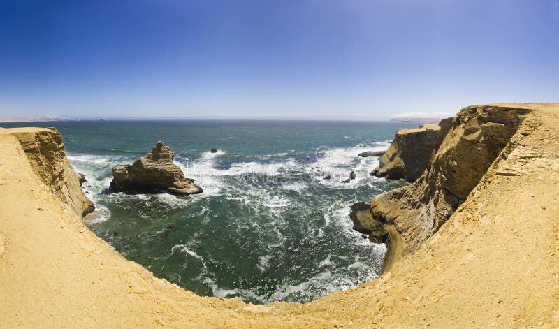 Sea Waves on Shore of Pacific Ocean with Rocks Stock Photo - Image of ...