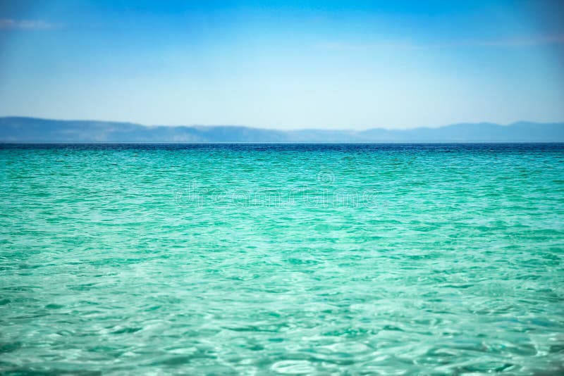 A Sea with Waves from the Shore on Vacation Nature Background. in Front ...