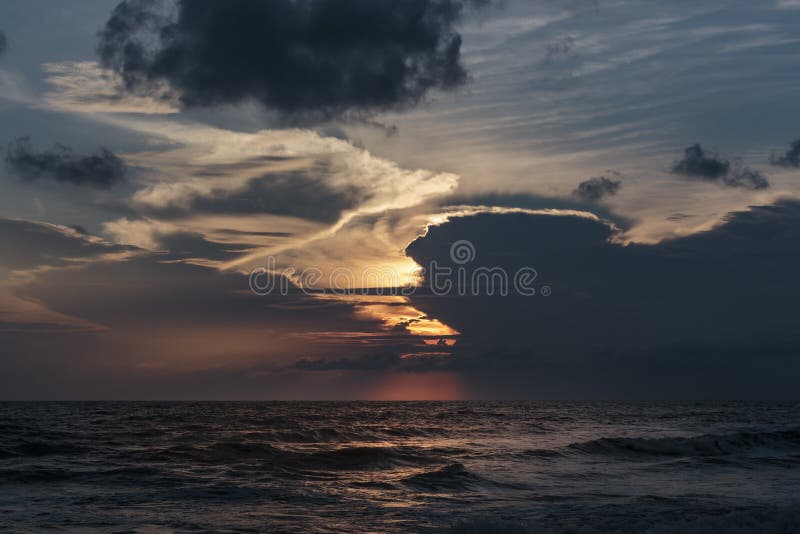 Sea waves and sky sets stock image. Image of morning - 104166357