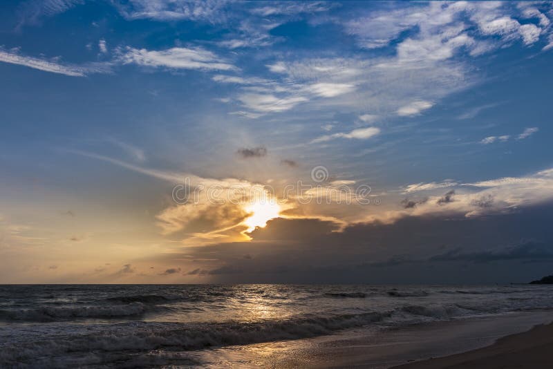 Sea waves and sky sets stock image. Image of morning - 104166517