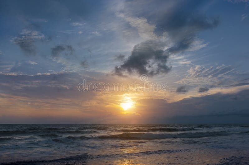 Sea waves and sky sets stock image. Image of songkhla - 104166673
