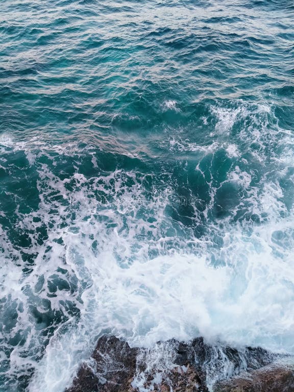 Sea Waves that are Slightly Loud and Shining Stock Image - Image of ...