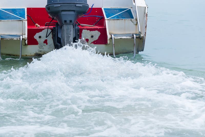 Sea Waves from the Speed Boat. Stock Image - Image of transportation ...