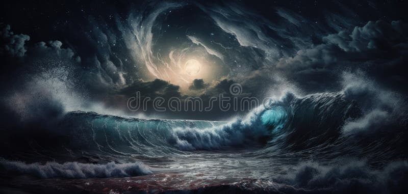 Huge Storm Waves Stock Illustrations – 252 Huge Storm Waves Stock ...