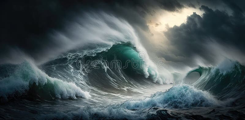 Huge Storm Waves Stock Illustrations – 252 Huge Storm Waves Stock ...