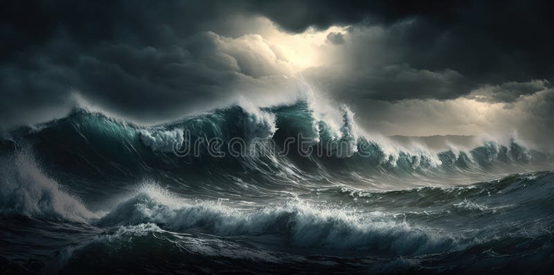 Huge Storm Waves Stock Illustrations – 252 Huge Storm Waves Stock ...