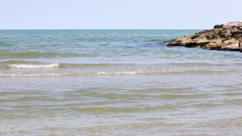 Simple Panorama with Sea Waves without People Stock Video - Video of ...