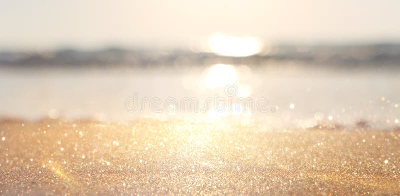Sea Waves and Warm Sunset Light, Calm and Relaxing Sandy Beach Stock ...