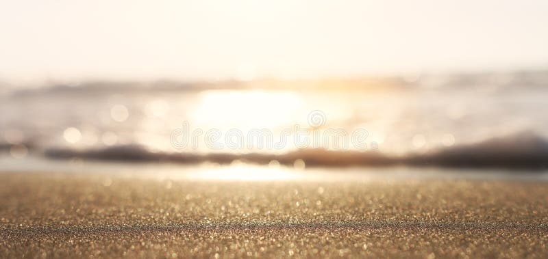 Sea Waves and Warm Sunset Light, Calm and Relaxing Sandy Beach Stock ...
