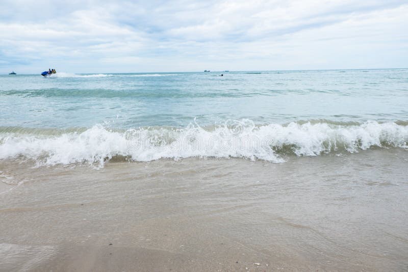 Sea Waves Washing Ashore at the Beach Stock Photo - Image of coast ...