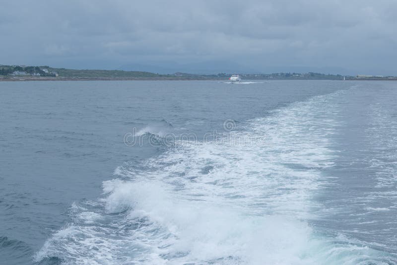 Sea Whirpool Waves Leftafter Fast Goig Ship Stock Photo - Image of ...