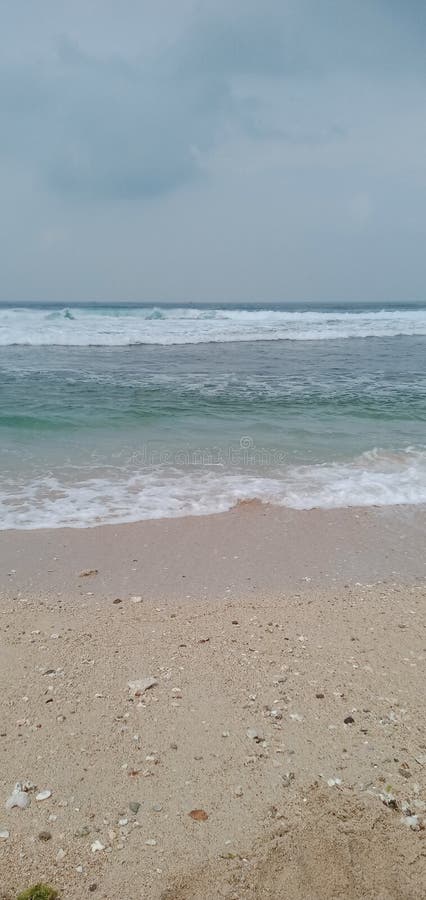 Sea and White Sand with the Wind is Slow Stock Photo - Image of white ...
