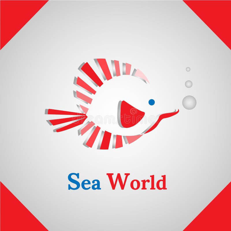 Sea World Fish icon logo stock vector. Illustration of silhouette ...