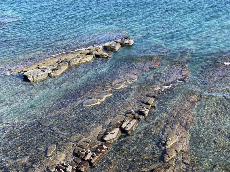The Seabed through the Clear Water Off the Coast of the Russian Island ...
