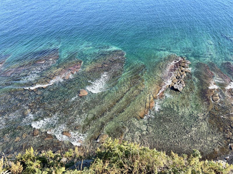 The Seabed through the Clear Water Off the Coast of the Russian Island ...