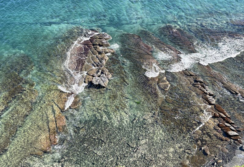 The Seabed through the Clear Water Off the Coast of the Russian Island ...