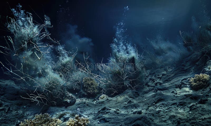 Seabed Surface with Mesmerizing Caustic Patterns Stock Photo - Image of ...