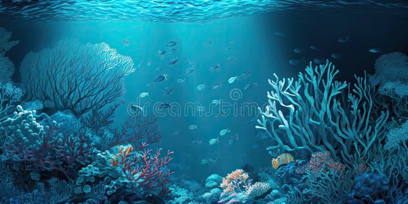 Seabed Tropical Reef Nature. Generative Ai Stock Image - Image of coral ...