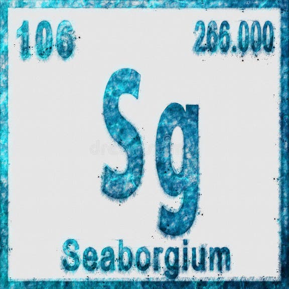Seaborgium Chemical Element Blue on White Stock Illustration ...