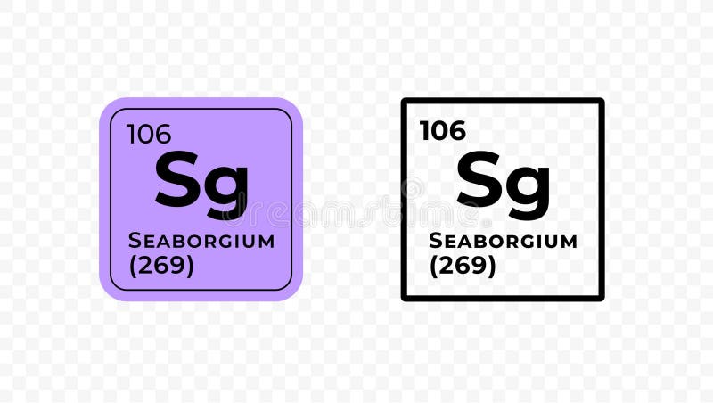 Seaborgium, Chemical Element of the Periodic Table Vector Stock Vector ...